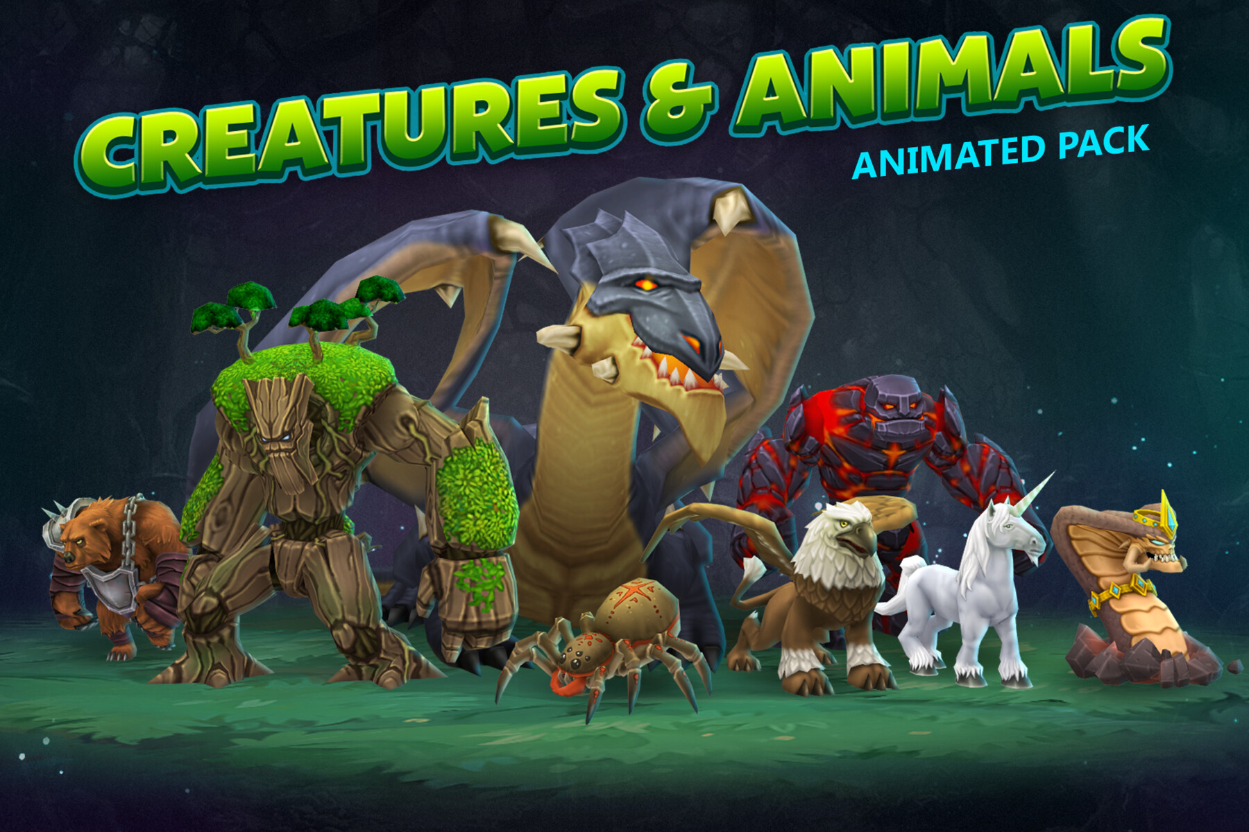 ArtStation - Creatures & animals animated pack | Game Assets