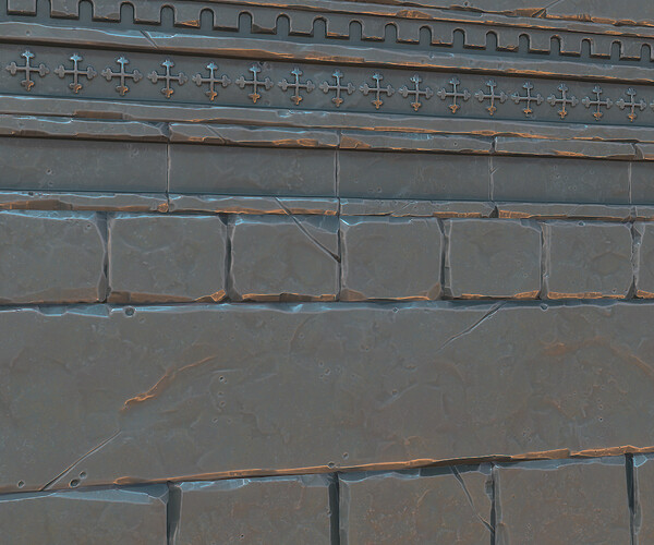 ArtStation - Stylized Stone Trim Sheet - PBR Tile Material | Game Assets