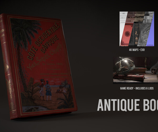 ArtStation - Antique Book .1 - 3D Scan with Textures & LODS | Resources