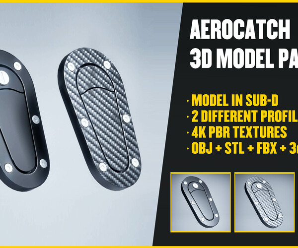 ArtStation - AeroCatch / Bonnet Pins 3D Model | Resources