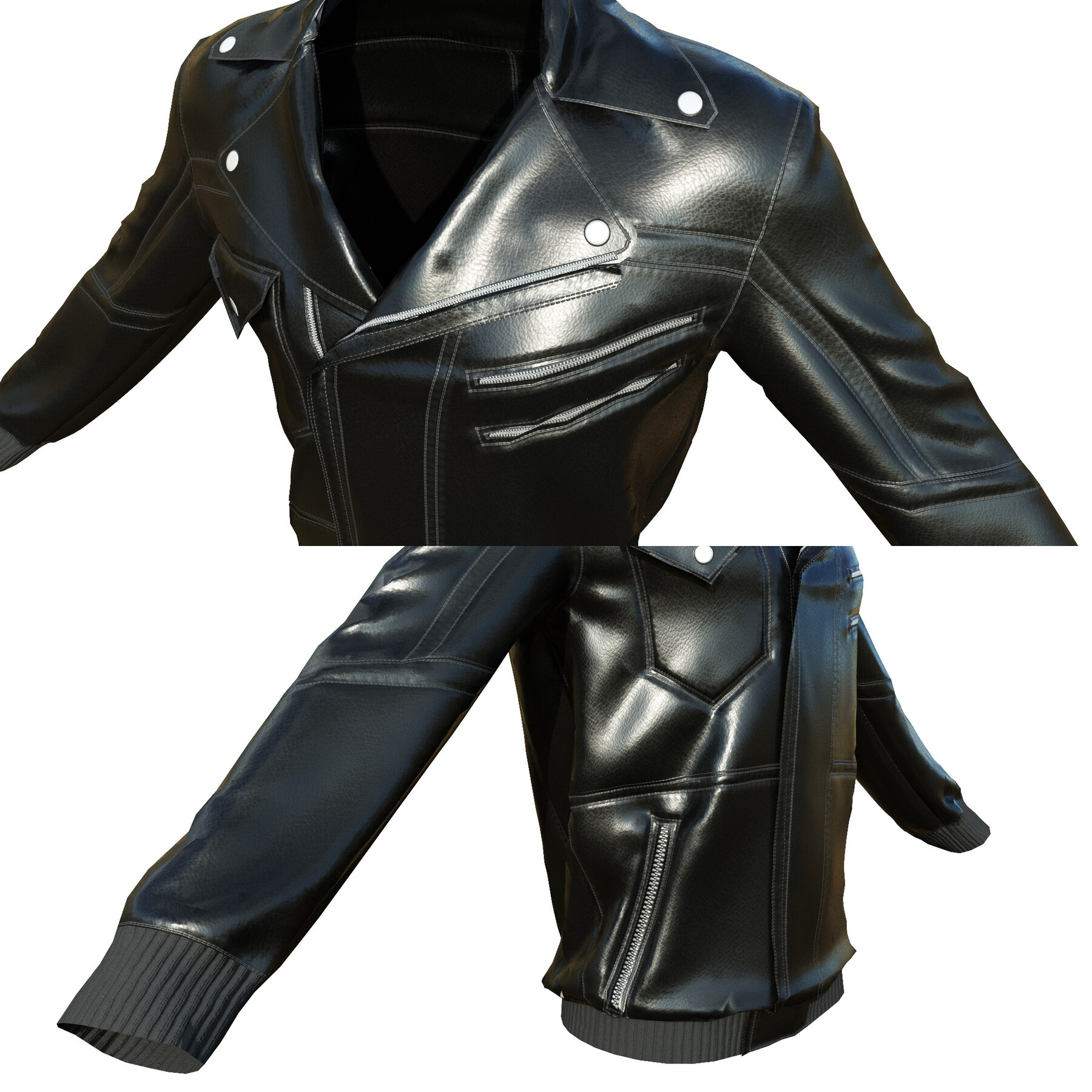 ArtStation - Low poly Male Jacket Collection 201204 | Game Assets
