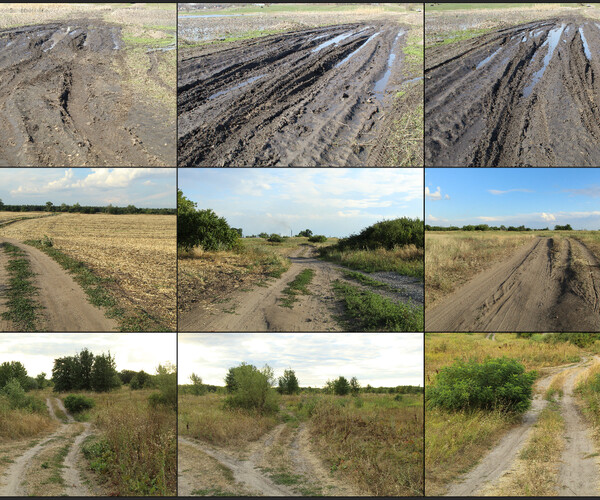 ArtStation - Dirt roads pack 2 | Resources