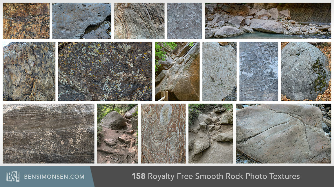 ArtStation - 158 Smooth Rock Photo Textures - Royalty Free | Resources