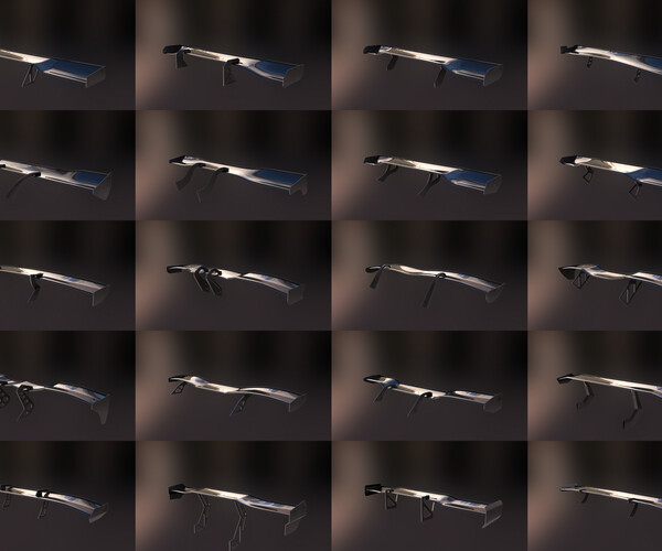 ArtStation - 20+ semi procedural car wings/spoilers | Resources