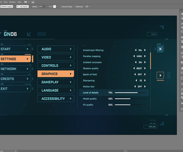 ArtStation - FUI / UI - Sci-fi Game UI Menu Template | Game Assets