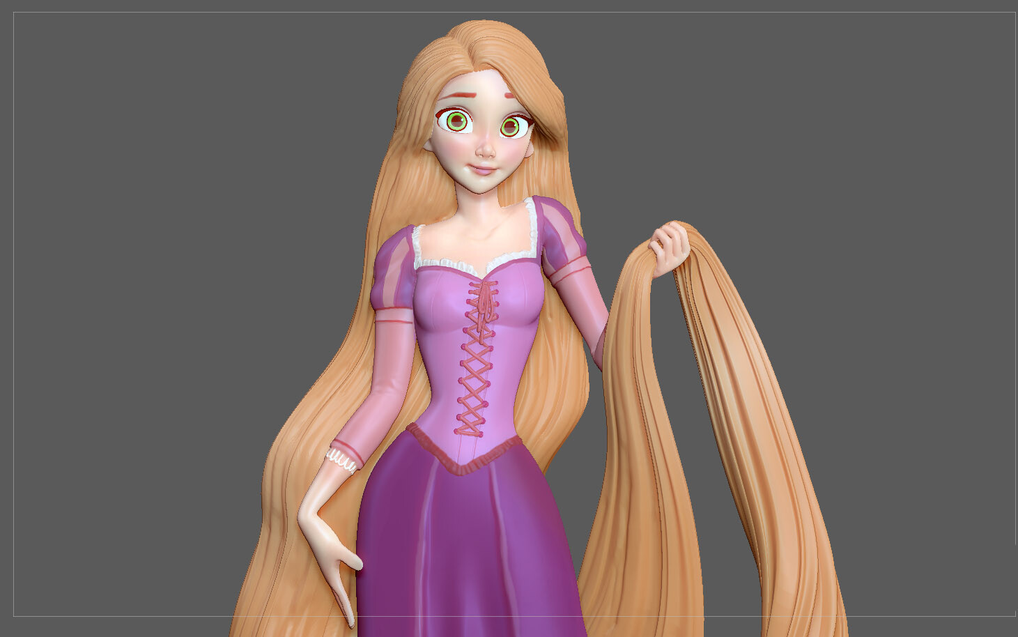 ArtStation - RAPUNZEL PRINCESS STATUE DISNEY ANIME PRETTY GIRL 3D print ...