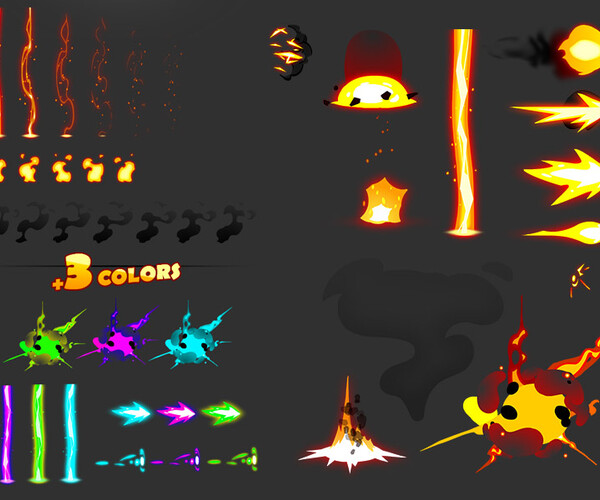 ArtStation - 15 Sprite Effects | Game Assets