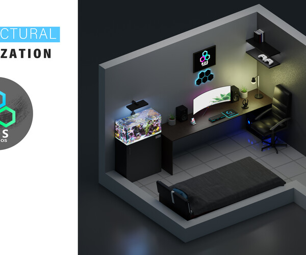 ArtStation - 3d Isometric Architectural visualization | Artworks