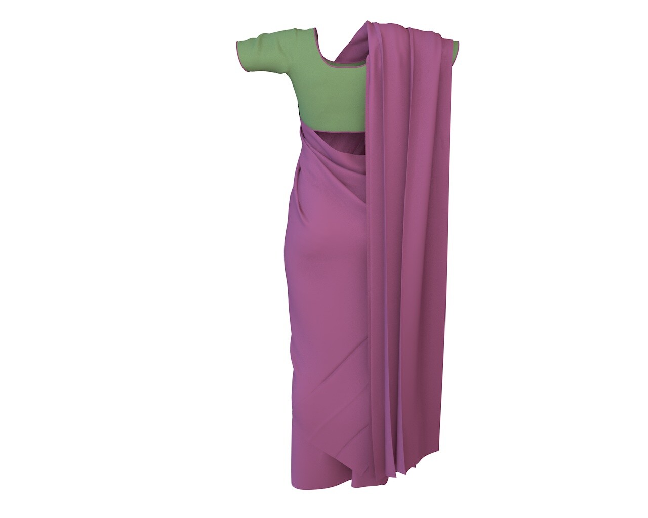 ArtStation - 3d Model of Traditional Indian Saree | Game Assets