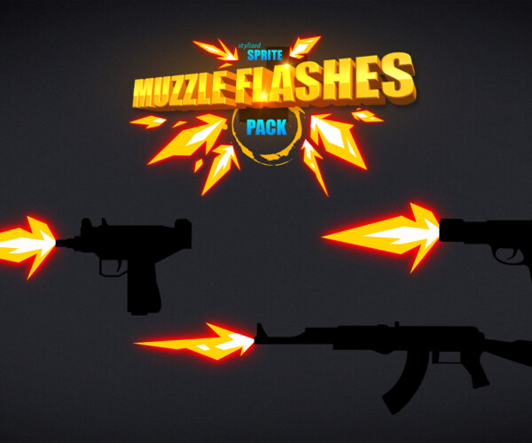 ArtStation - Sprite muzzle flashes | Game Assets