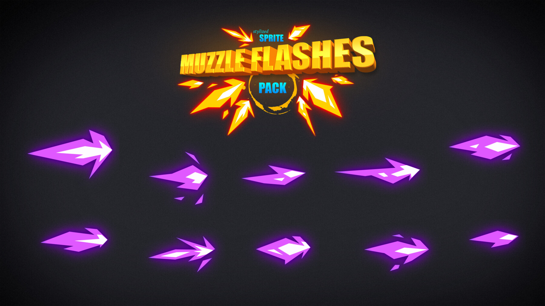 ArtStation - Sprite muzzle flashes | Game Assets