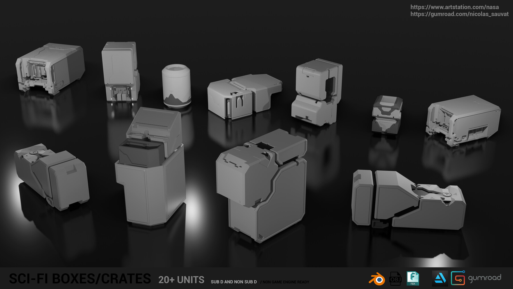 ArtStation - Sci-Fi Boxes Kit | Resources