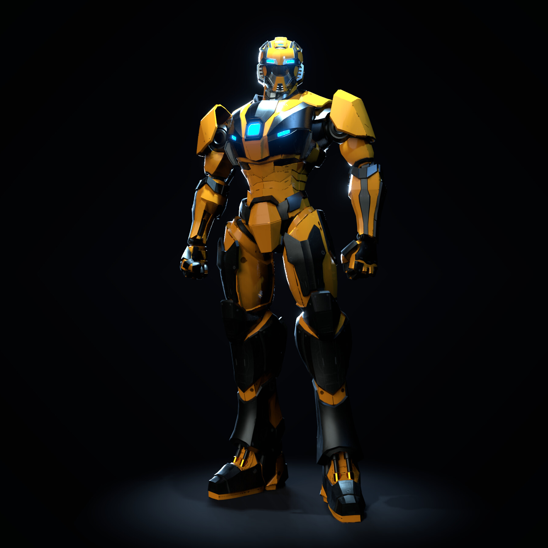 ArtStation - Robot character rigged RTS03 | Game Assets