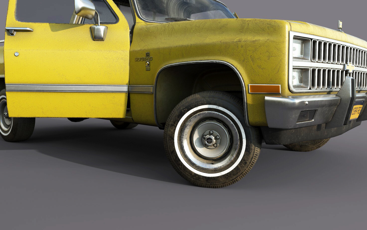 ArtStation - Chevrolet C10 1982 Yellow Game Ready | Game Assets