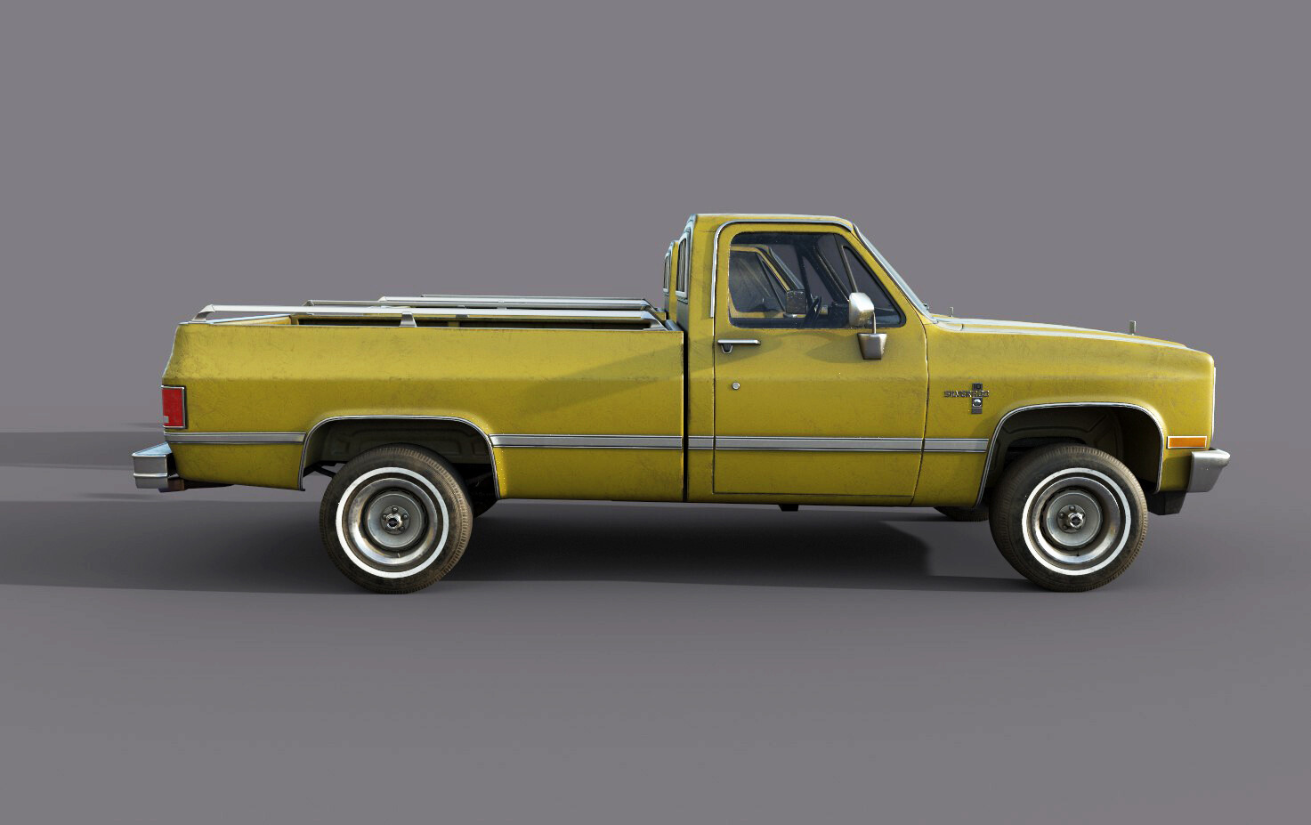 ArtStation - Chevrolet C10 1982 Yellow Game Ready | Game Assets
