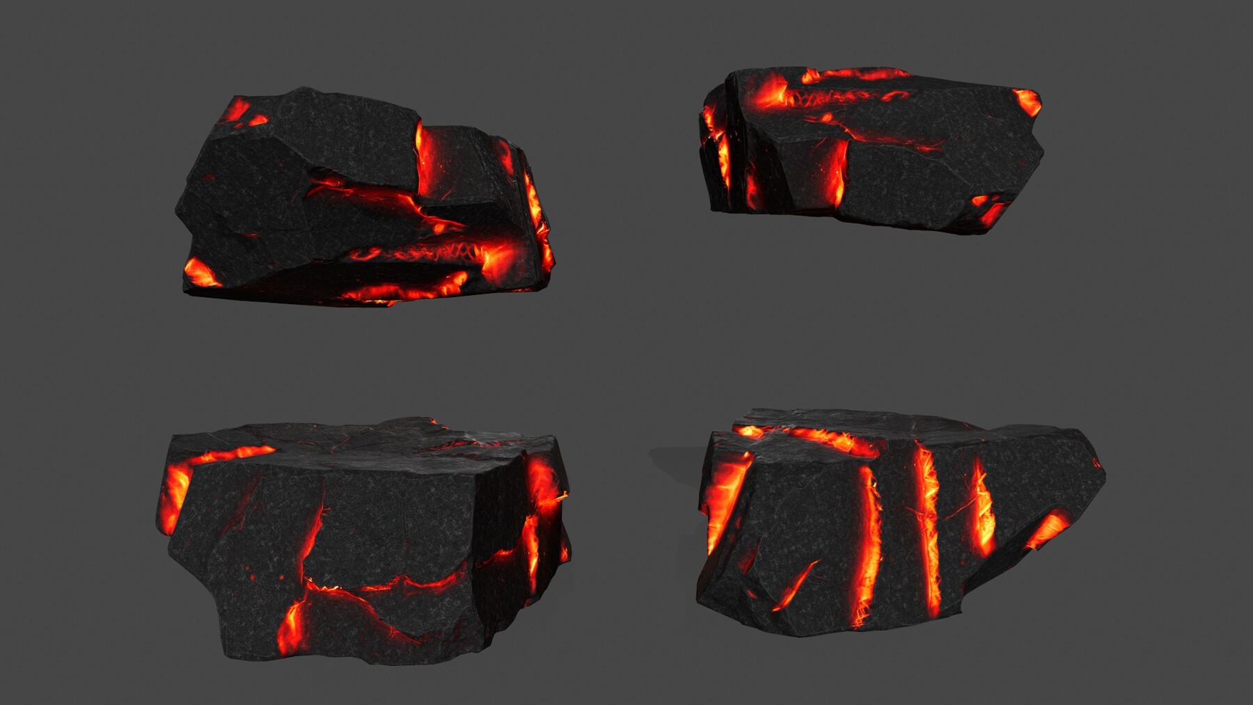 ArtStation - lava rocks | Game Assets