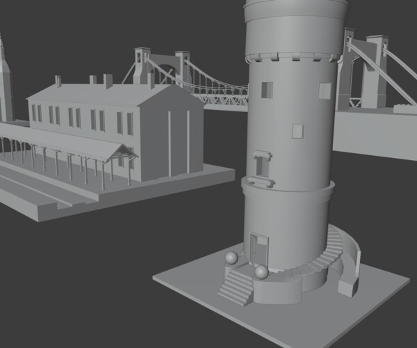 ArtStation - Low Poly Building Pack | Game Assets