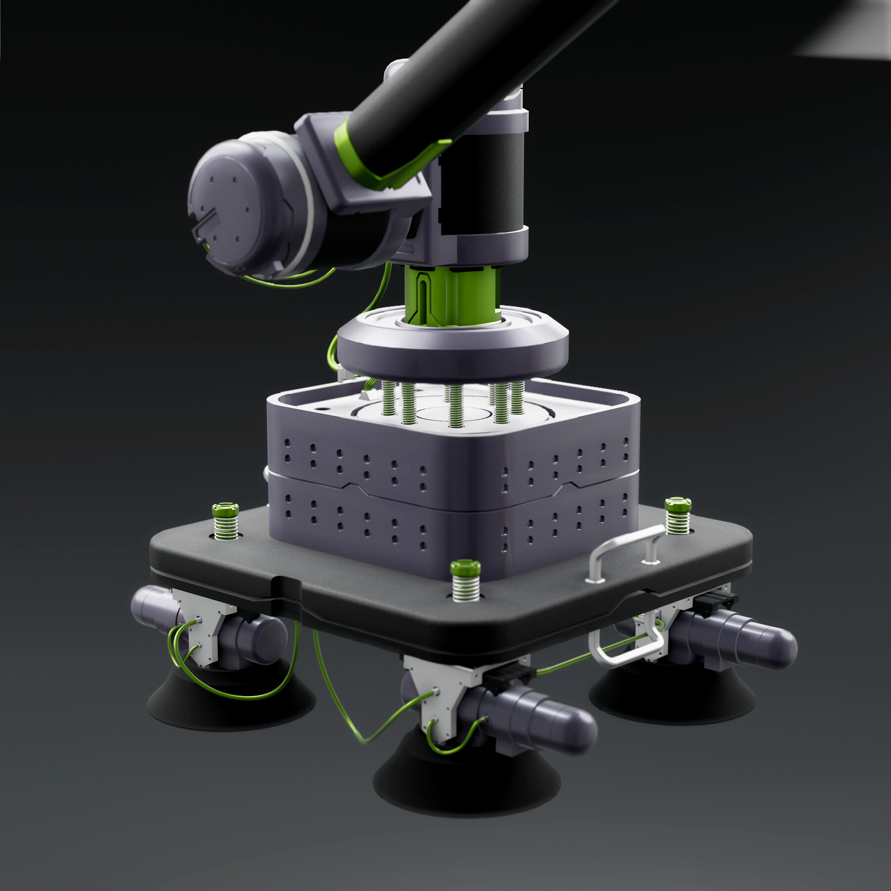 ArtStation - Robot arm prosthesis manipulator with suction cup base ...