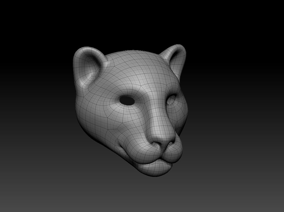 ArtStation - Panther head base mesh | Resources