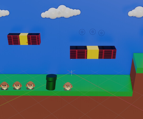 ArtStation - Mario Game Environment with AmongUs Character | Game Assets