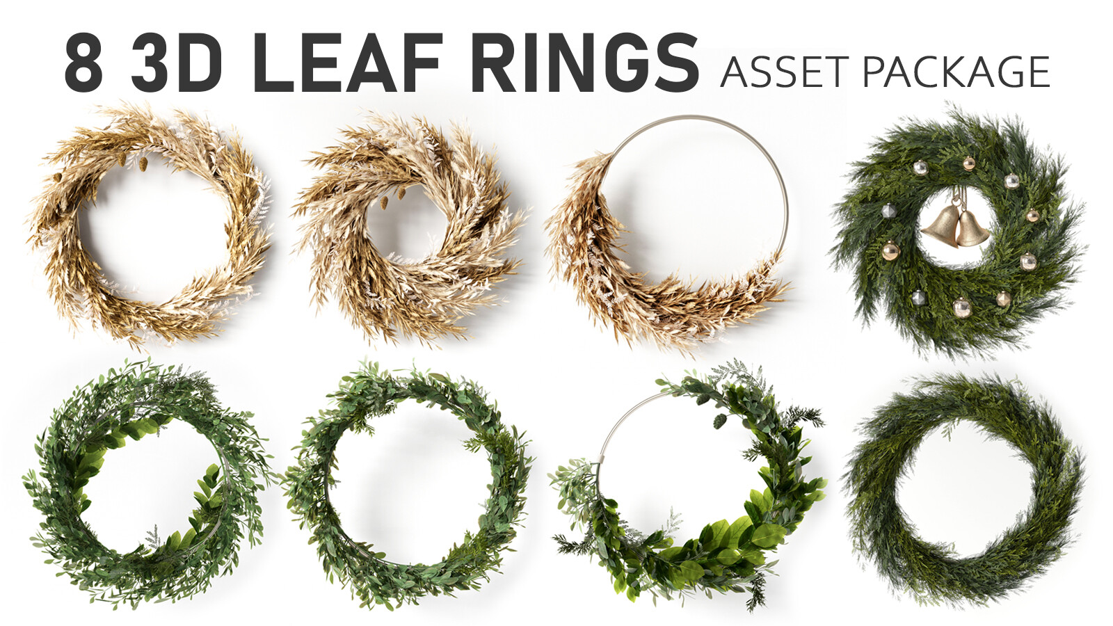 ArtStation - 8 3D LEAF RINGS | Resources
