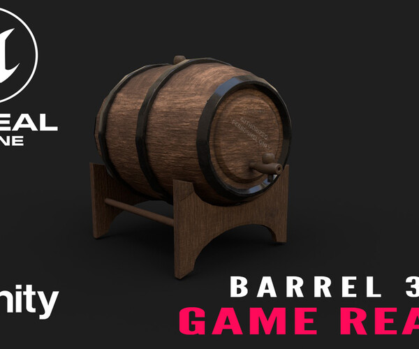 ArtStation - 3D Barrel PBR - Game Model | Game Assets