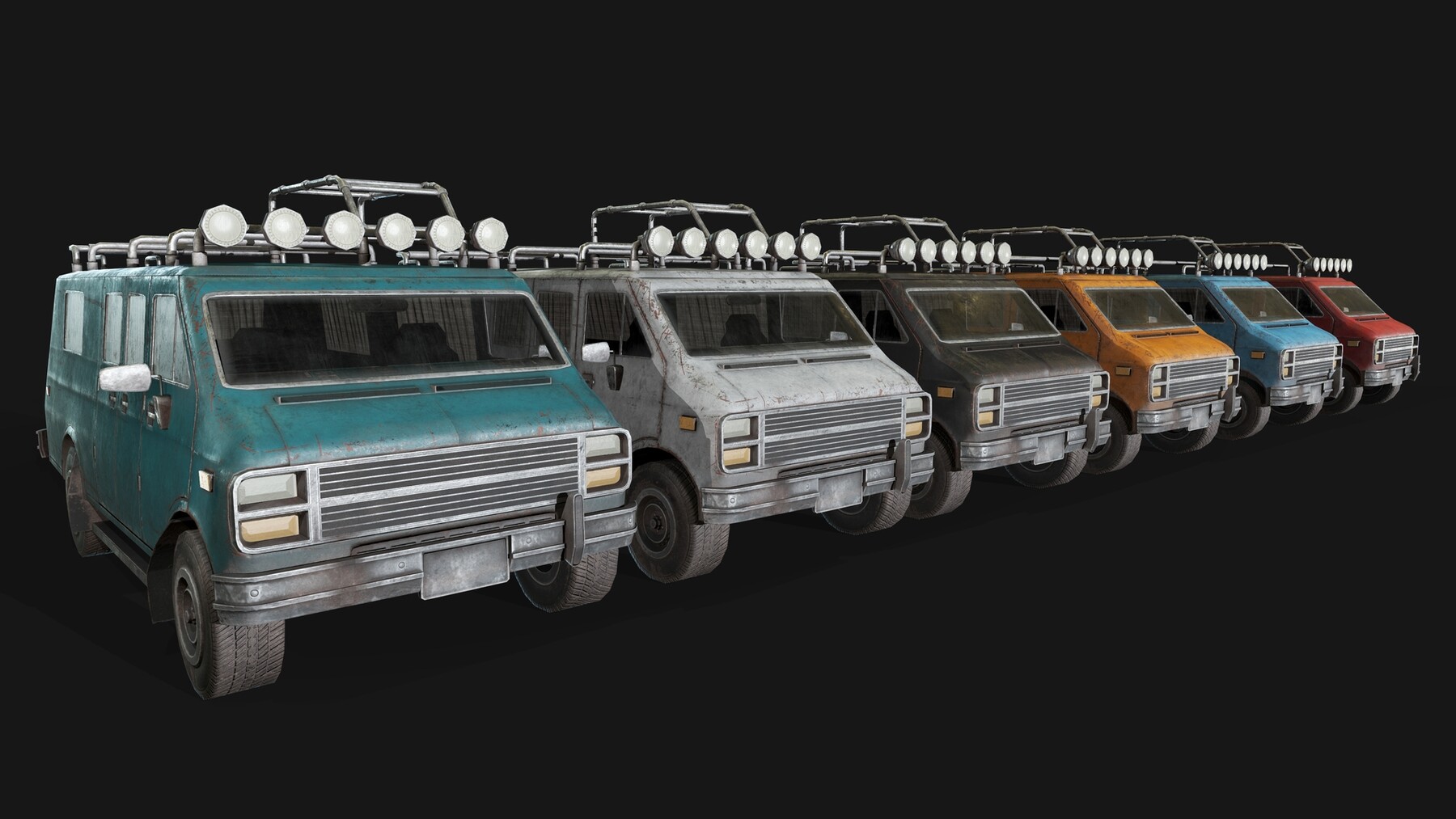 ArtStation - Chevrolet Van (LowPoly) | Game Assets