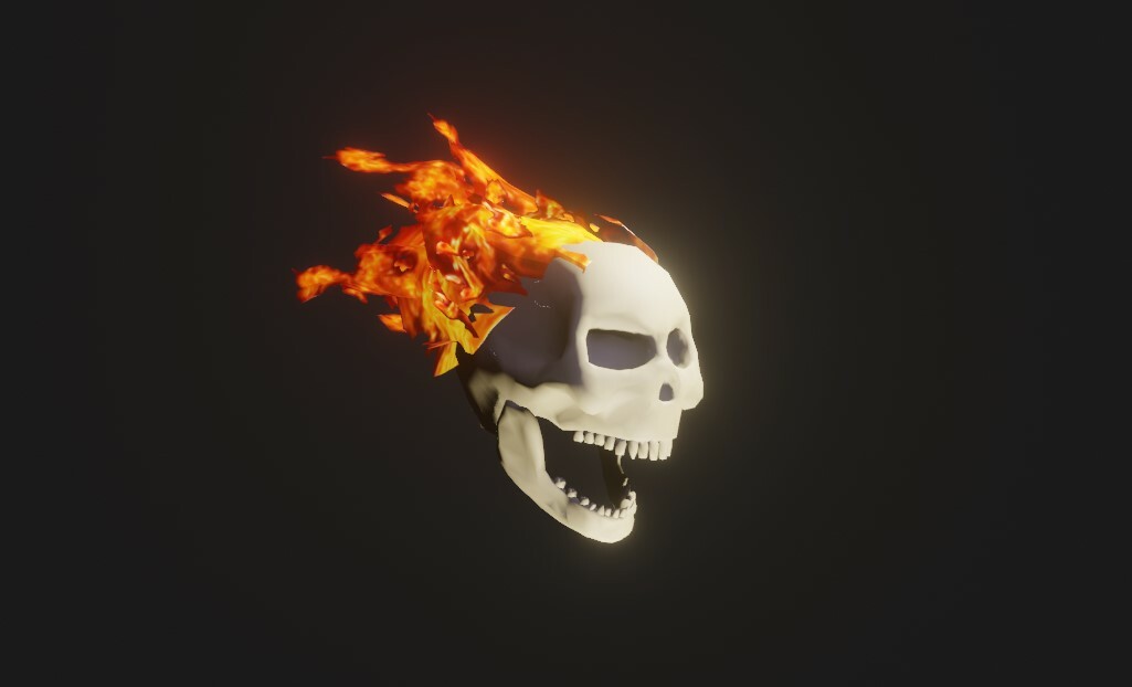 ArtStation - Fire Skull Head - Caveira de Fogo Low-poly 3D model | Game ...