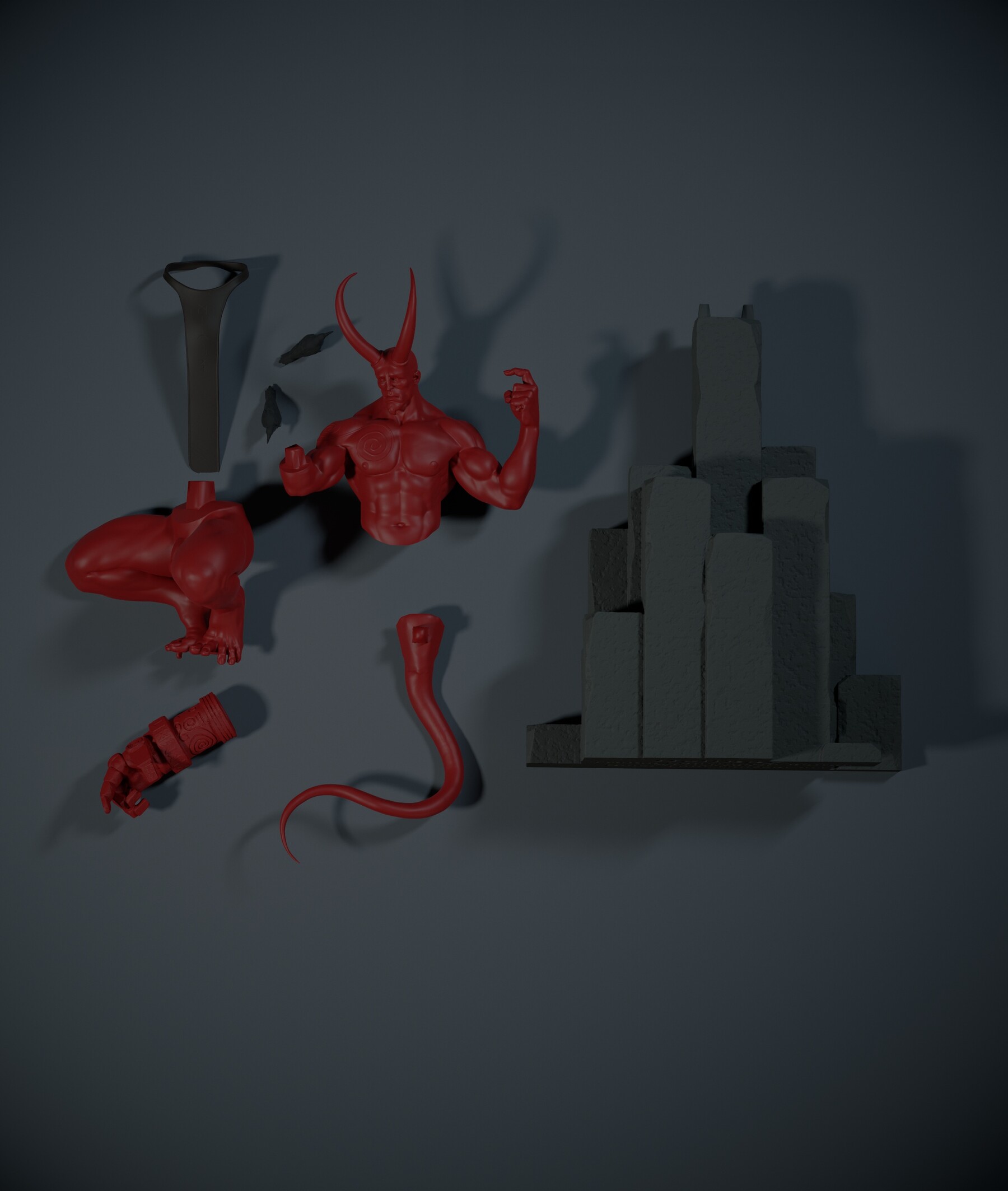 ArtStation - HellBoy figurine stl. files | Resources