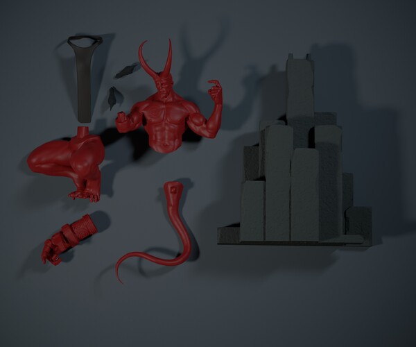 ArtStation - HellBoy figurine stl. files | Resources