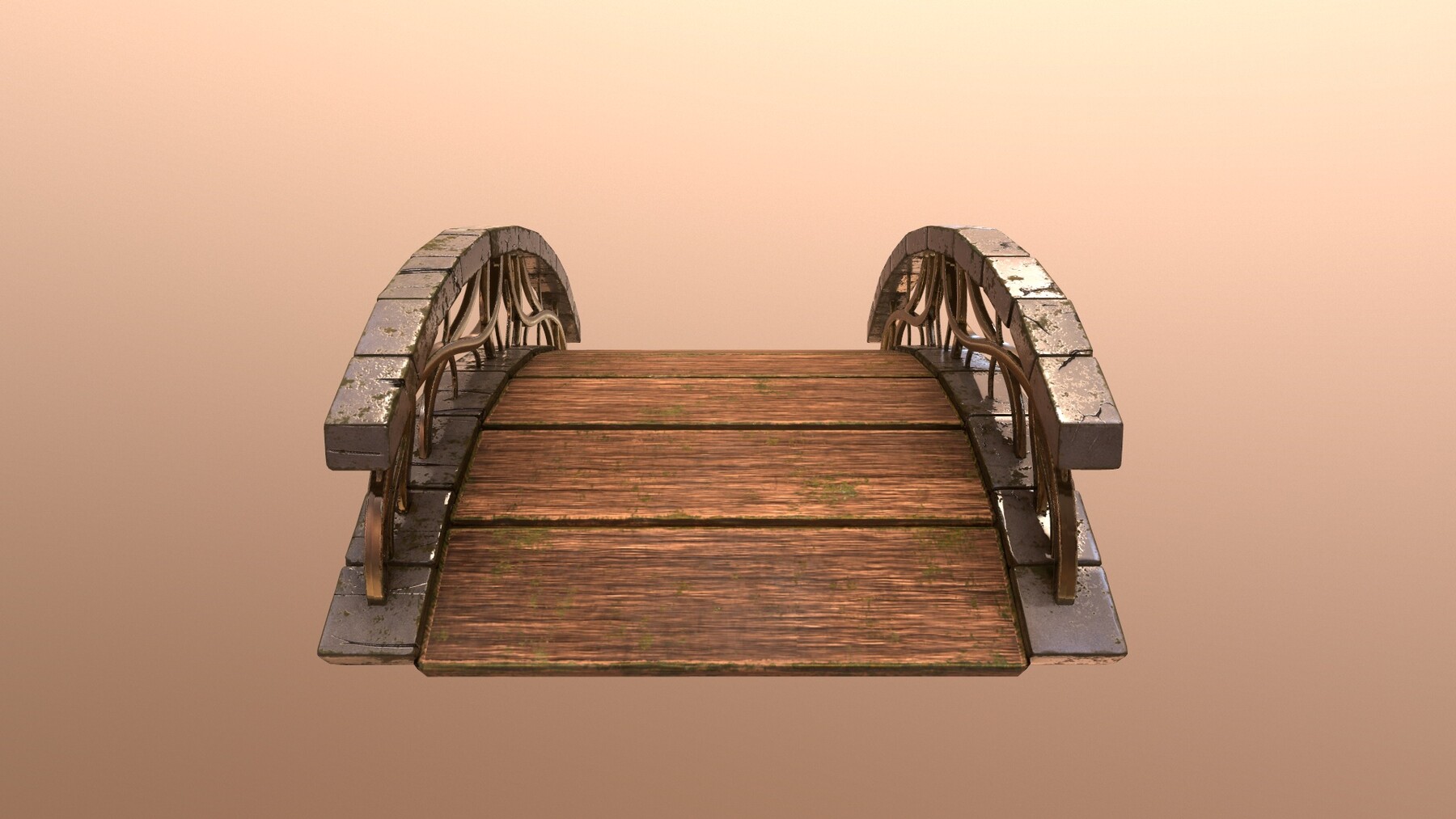 ArtStation - Bridge Low-poly 3D model | Game Assets