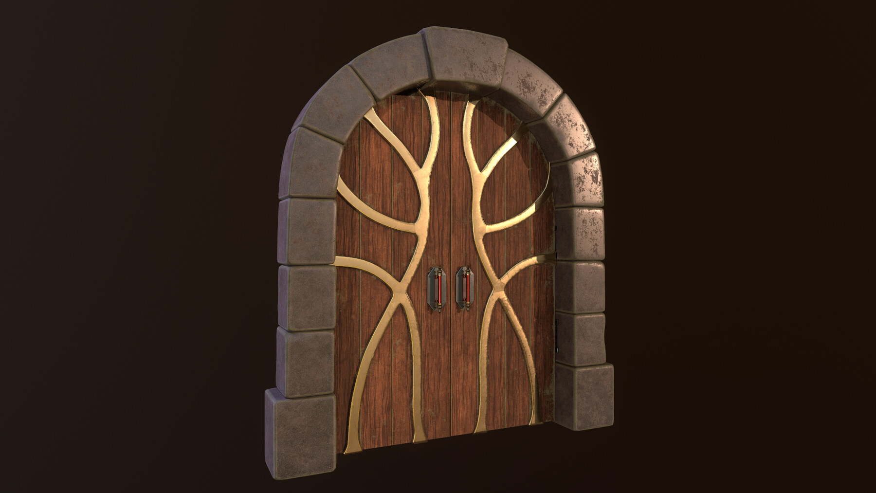 ArtStation - Fantasy Door Low-poly 3D model | Game Assets