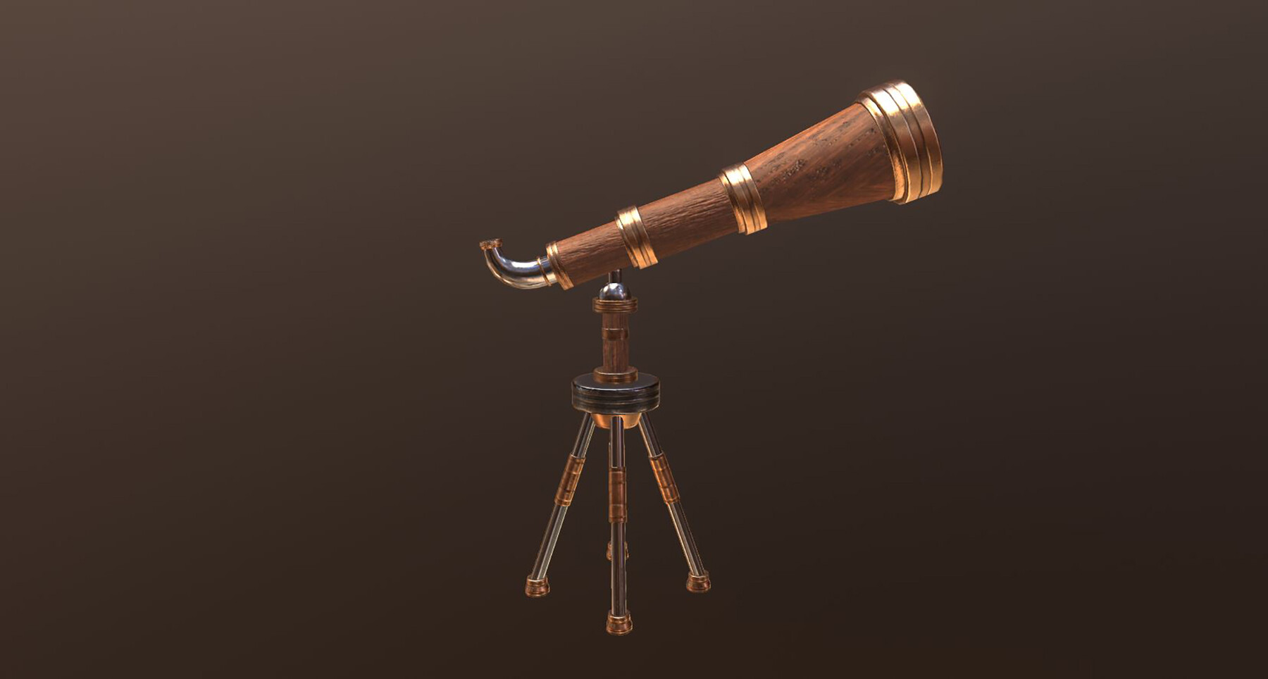 ArtStation - Old Telescope Low-poly 3D model | Game Assets