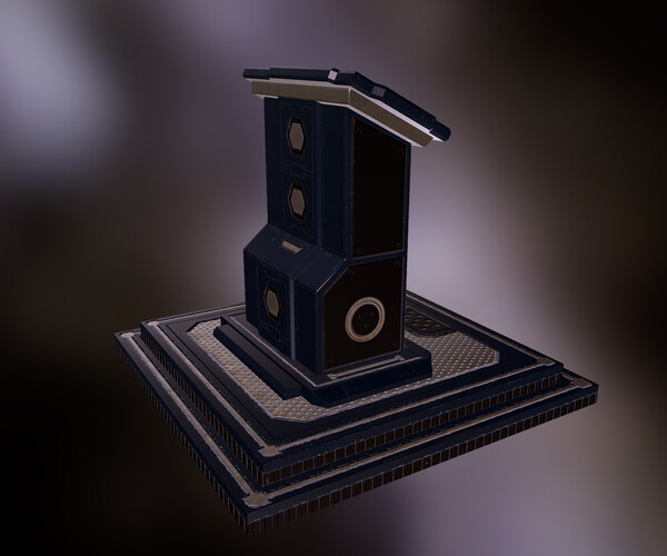ArtStation - Computer Console Low-poly 3D model | Game Assets