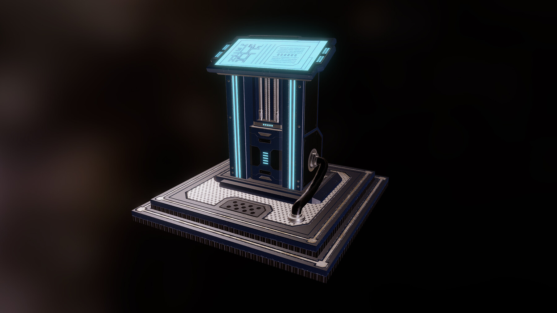 ArtStation - Computer Console Low-poly 3D model | Game Assets