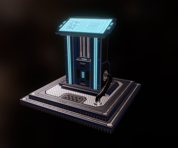 ArtStation - Computer Console Low-poly 3D model | Game Assets