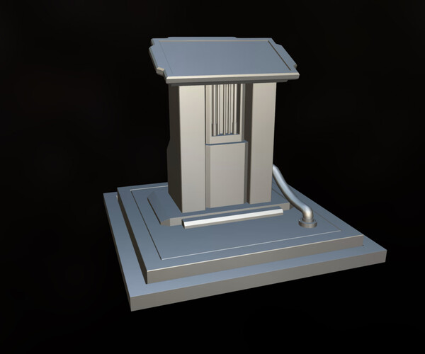 ArtStation - Computer Console Low-poly 3D model | Game Assets