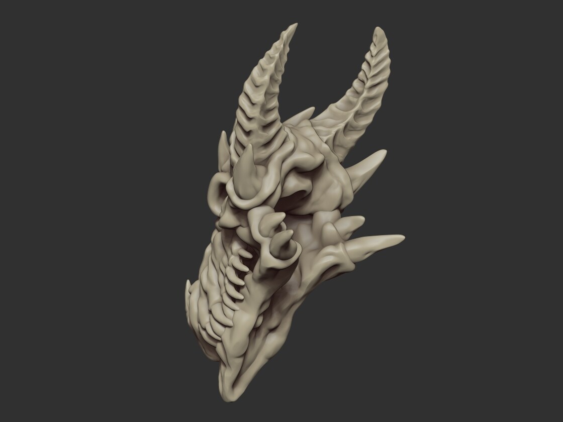 ArtStation - Dragon skull 3D print model | Resources