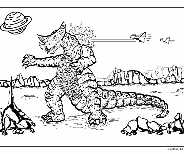 ArtStation - Classic Kaijus - Coloring Book I | Books & Comics