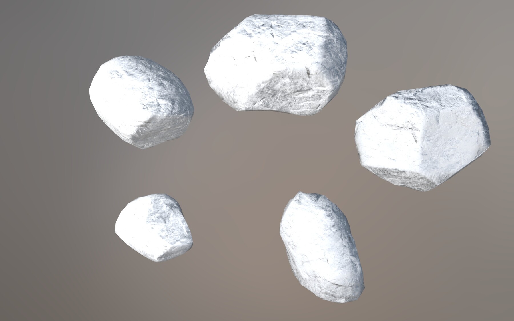 ArtStation - 3D Low Poly Rocks 5 Variation PBR for Blender and Cinema4D ...