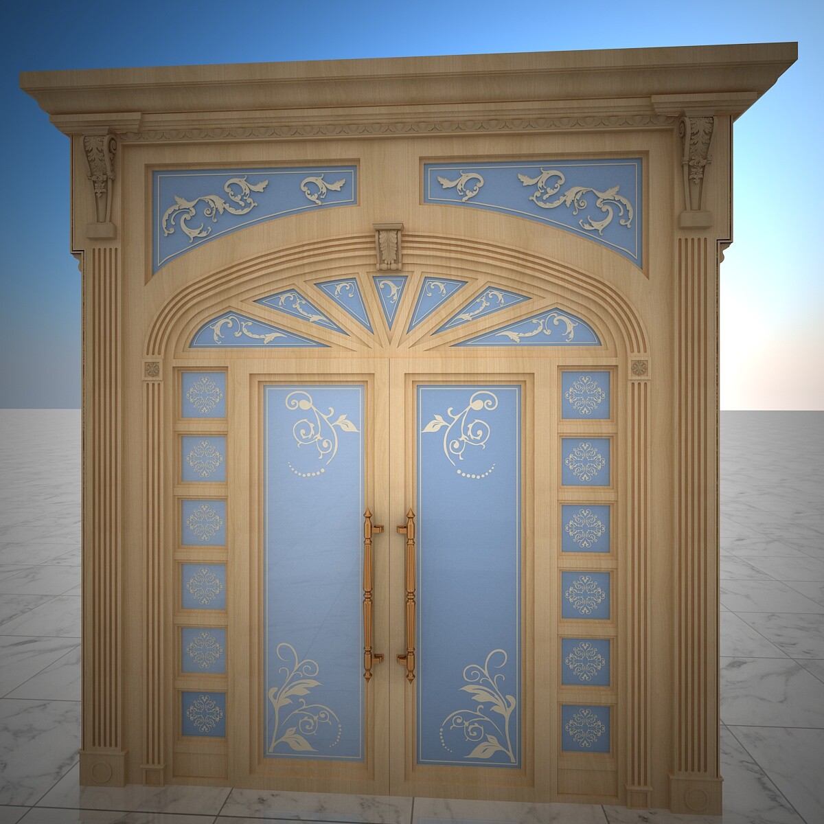 ArtStation - Entrance Door2 3D Model | Resources
