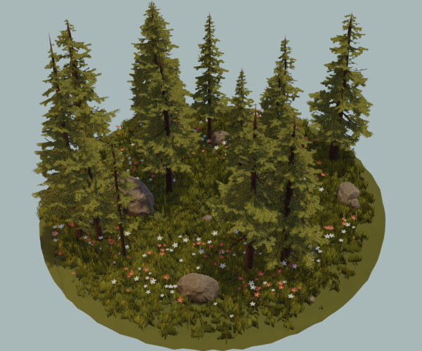 ArtStation - Seasonal Foliage and Rock Pack | Game Assets