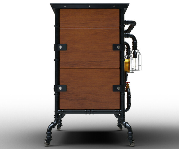 ArtStation - 3D Steampunk cabinet | Resources