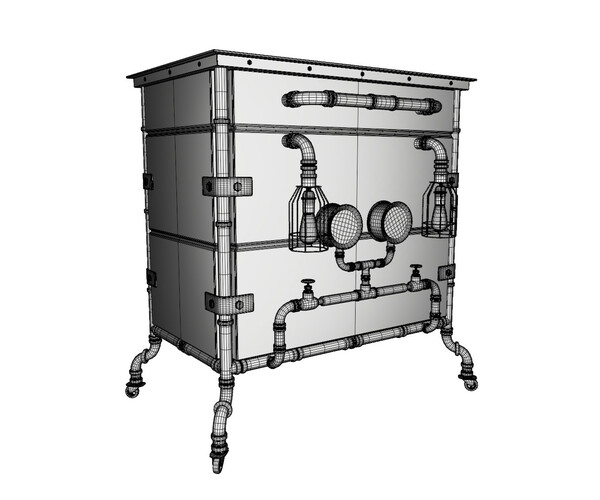 ArtStation - 3D Steampunk cabinet | Resources