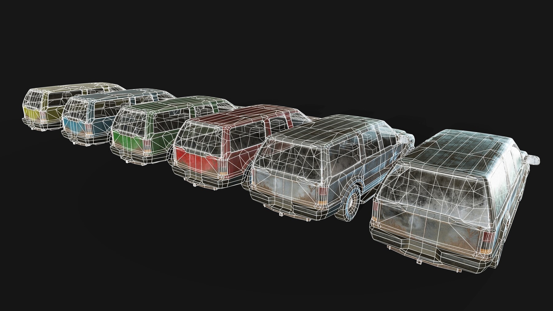 ArtStation - Ford Excursion 1999 (LowPoly) | Game Assets