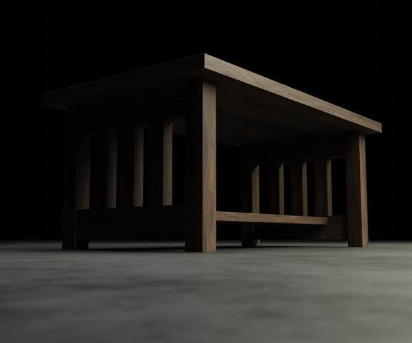 ArtStation - Japanese style coffee table #01 | Resources