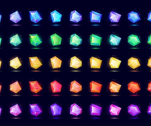 ArtStation - Gems icon Vector Set | Game Assets