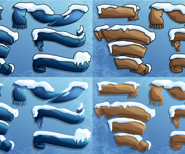 ArtStation - Winter Ice GUI | Game Assets