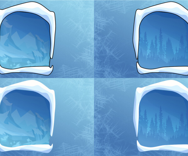 ArtStation - Winter Ice GUI | Game Assets