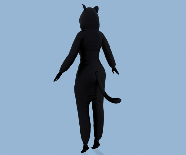 Artstation Kigurumi Cat 2 Game Assets